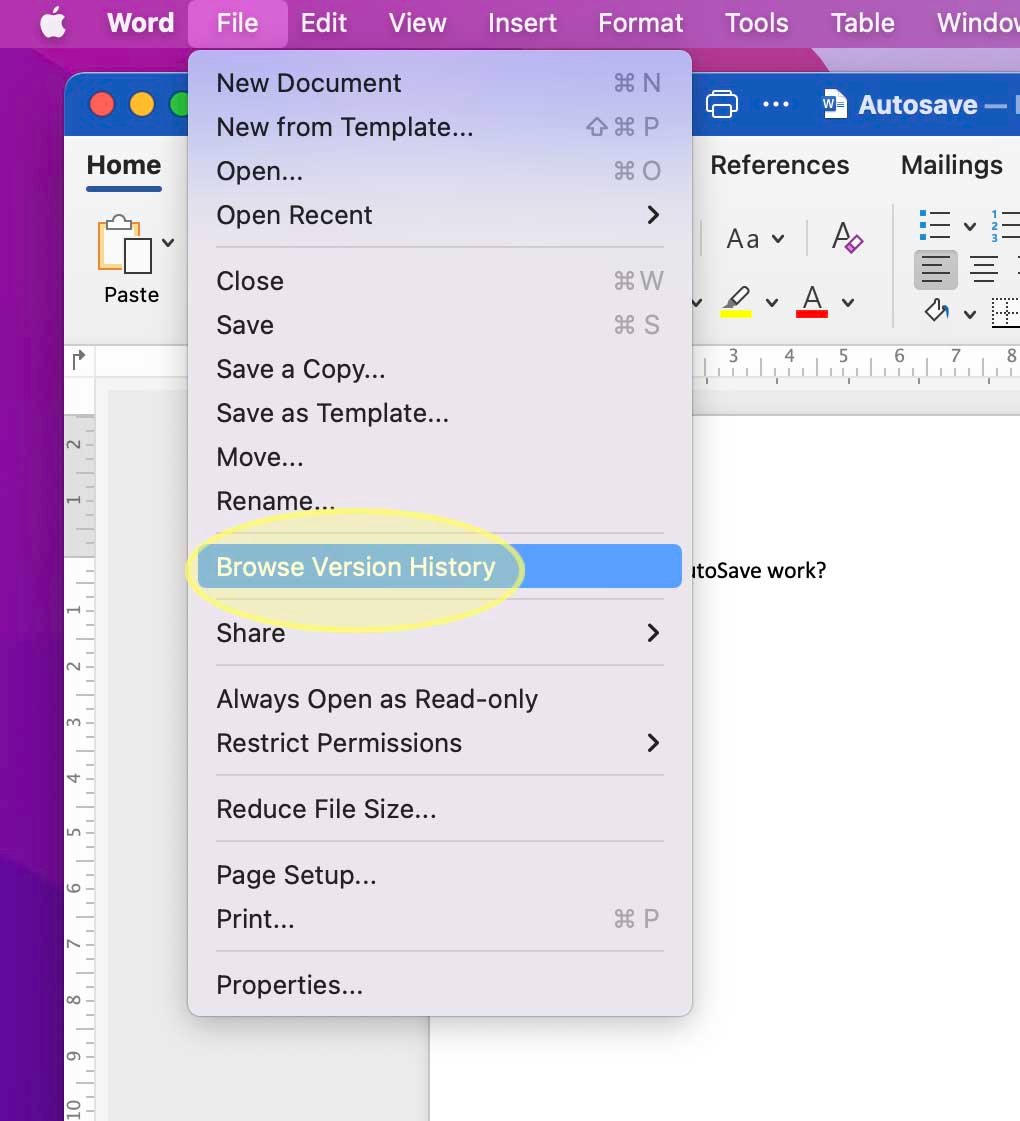 Autosave and Version History Guide for Restoring Saved Files