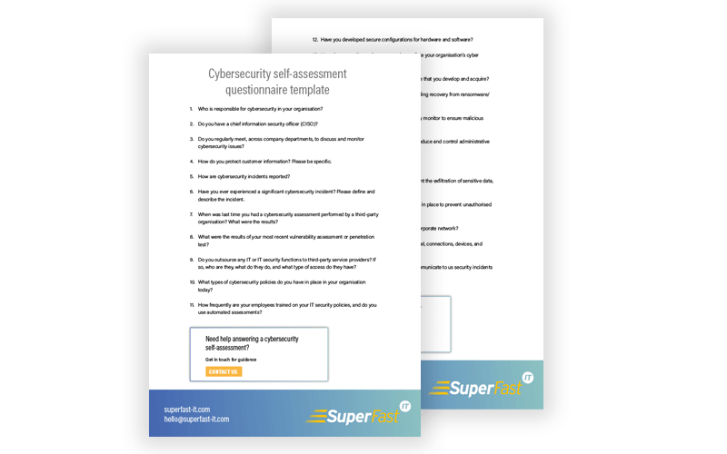 Cybersecurity Self-assessment Questionnaires - Superfast IT
