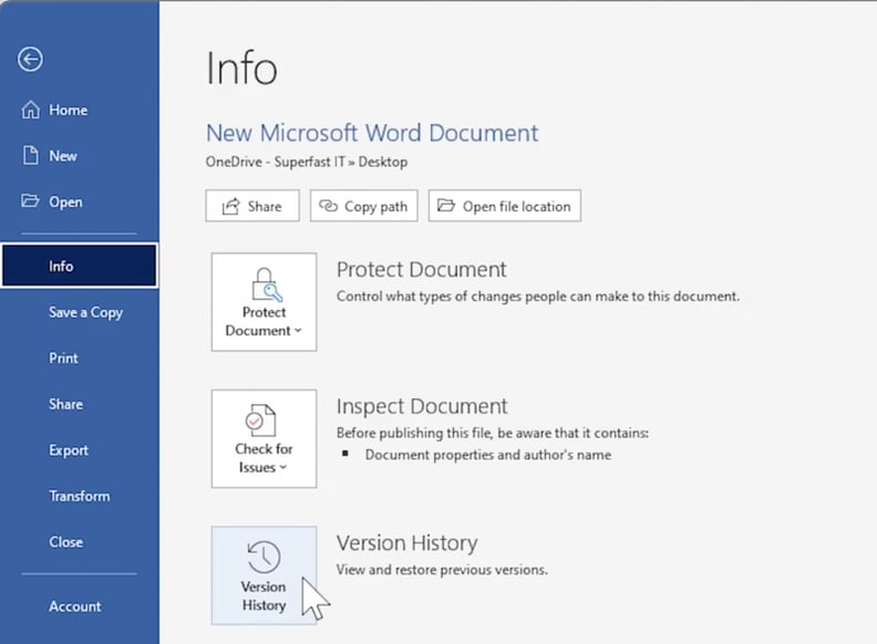 Autosave and Version History Guide for Restoring Saved Files